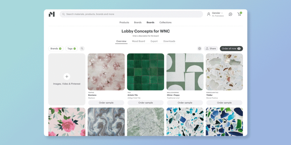 SIM Visual Search Integrated with Boards - Material Insider