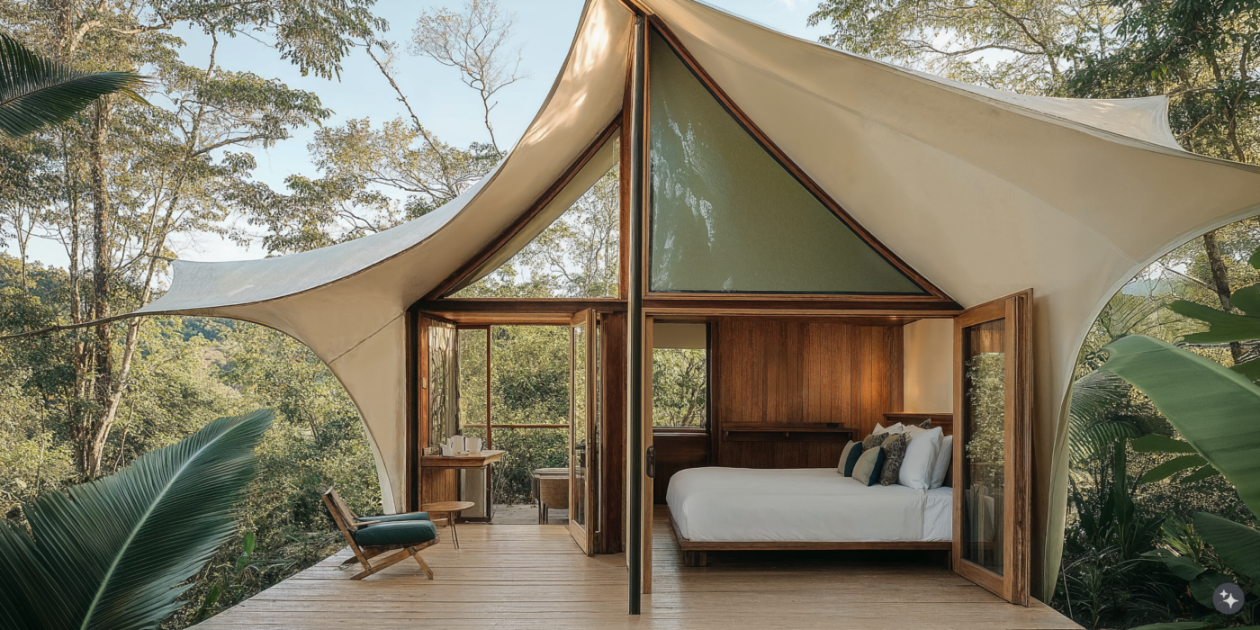 Tropical Jungle Glamping Tent - Material Insider